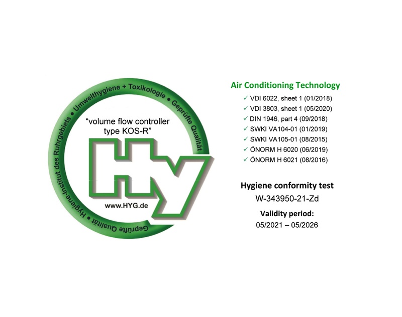 Rectangular variable air volume VAV damper | Komfovent